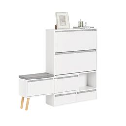 sobuy SCHUHSCHRANK Wei&szlig;