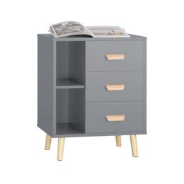 sobuy NACHTTISCH Grau