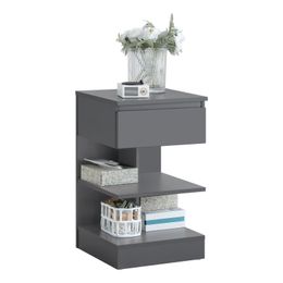 sobuy NACHTTISCH Grau