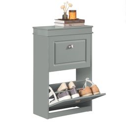 sobuy SCHUHSCHRANK Grau