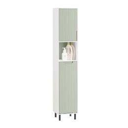 sobuy HOCHSCHRANK mit W&auml;schesack Gr&uuml;n