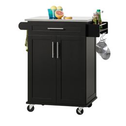 sobuy K&Uuml;CHENWAGEN Schwarz