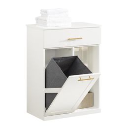 sobuy W&Auml;SCHESCHRANK Wei&szlig;