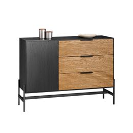 sobuy SIDEBOARD Schwarz-Natur