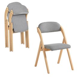 sobuy KLAPPST&Uuml;HLEN 2 er set, Hellgrau