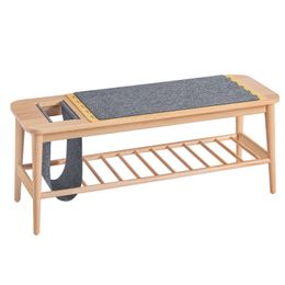 sobuy SCHUHREGAL mit Zapfenverbindungen Natur