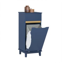 sobuy W&Auml;SCHESCHRANK mit W&auml;schesack Blau