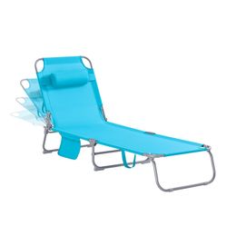 sobuy SONNENLIEGE Blau