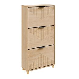 sobuy SCHUHSCHRANK mit 3 Schubladen 60x24x120cm Modern