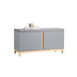 sobuy SCHUHBANK Grau-Natur