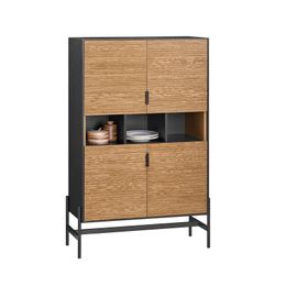 sobuy K&Uuml;CHENSCHRANK Schwarz-Natur