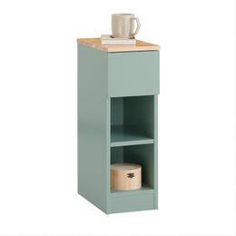 sobuy NACHTTISCH mit Schublade, schmal Gr&uuml;n 20x61x35cm