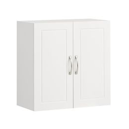 sobuy H&Auml;NGESCHRANK mit Verstellbarem Regal, 60x60x30cm, Wei&szlig;