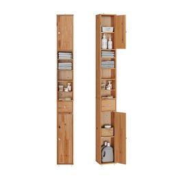 sobuy HOCHSCHRANK schmal Natur