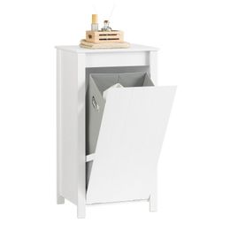 sobuy W&Auml;SCHESCHRANK mit W&auml;schesack Wei&szlig;