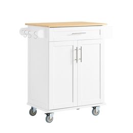 sobuy K&Uuml;CHENWAGEN mit Schublade und Doppelt&uuml;r FKW13-II-WN
