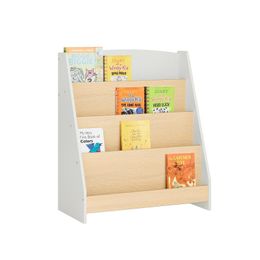 sobuy KINDERREGAL Grau-Natur