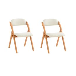 sobuy KLAPPST&Uuml;HLEN 2 er set, Wei&szlig;