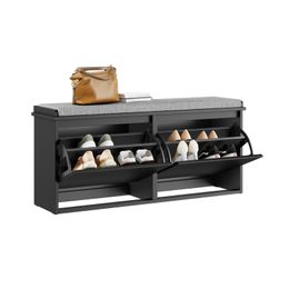 sobuy SCHUHBANK Schwarz