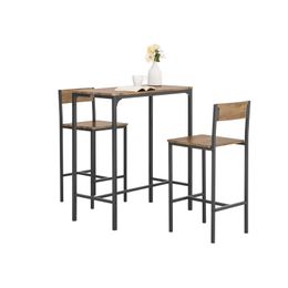 sobuy BARTISCH + 2 x BARST&Uuml;HLE