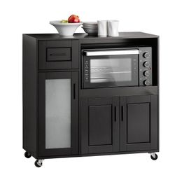 sobuy MIKROWELLENSCHRANK Schwarz