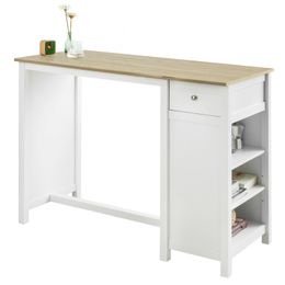 sobuy BARTISCH Wei&szlig;-Natur