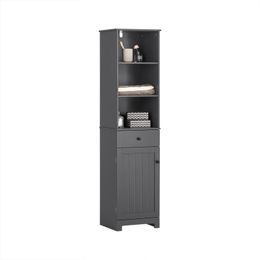 sobuy HOCHSCHRANK Dunkelgrau