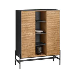 sobuy HIGHBOARD Schwarz-Natur