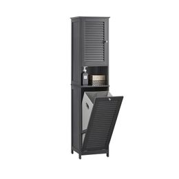 sobuy HOCHSCHRANK mit W&auml;schesack Grau