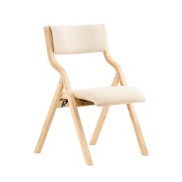 sobuy KLAPPSTUHL Birkenholz Gepolstert, 49x80x54cm, Wei&szlig;