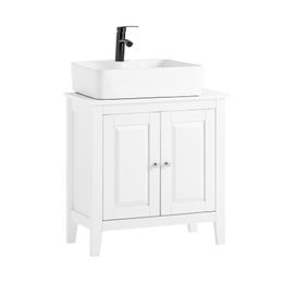 sobuy WASCHBECKENUNTERSCHRANK Wei&szlig; 60x62x30cm