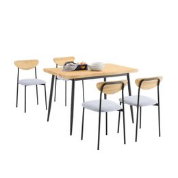 sobuy ESSGRUPPE, Esstisch mit 4 St&uuml;hlen