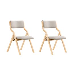 sobuy KLAPPST&Uuml;HLEN 2 er set, Grau 48x80x54cm