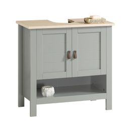 sobuy WASCHBECKENUNTERSCHRANK, Hellgrau, 60x60x30cm