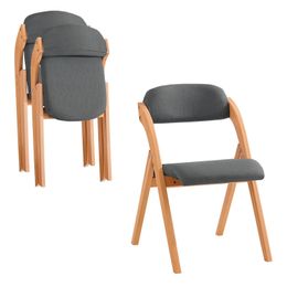 sobuy KLAPPST&Uuml;HLEN 2 er set, Dunkelgrau