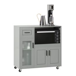 sobuy MIKROWELLENSCHRANK Grau