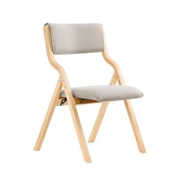 sobuy KLAPPSTUHL Birkenholz Gepolstert, 49x80x54cm, Grau