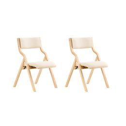 sobuy KLAPPST&Uuml;HLEN 2 er set, Wei&szlig; 48x80x54cm