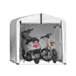 sobuy FAHRRADGARAGE Silber-Aluminium