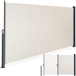 TecTake&reg; Seitenmarkise, 200 x 300 cm, Schutz vor Sonne und Wind, ausziehbar, mit Aufrollmechanismus