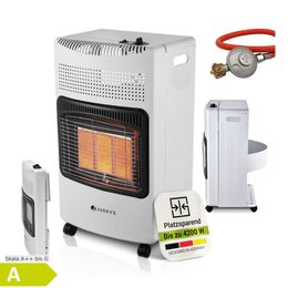 Juskys Gasheizung GS42US &ndash; Infrarot-Heizstrahler bis 4200 W f&uuml;r Terrasse & Outdoor in Wei&szlig;