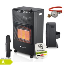 Juskys Gasheizung GS42US &ndash; Infrarot-Heizstrahler bis 4200 W f&uuml;r Terrasse & Outdoor in Schwarz