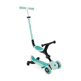 Globber GO-UP ACTIVE LIGHTS 360 &ndash; 3 in 1 Aufsitzrad, Laufrad und Scooter, 120/80 mm, 3-r&auml;drig, h&ouml;henverstellbar, mint