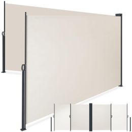TecTake&reg; Doppel-Seitenmarkise, 160 x 600 cm, Schutz vor Sonne und Wind, ausziehbar, mit Aufrollmechanismus