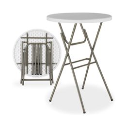 TecTake&reg; Stehtisch, rund, standfest, standfest mit bodenschonenden Kunststofff&uuml;&szlig;en