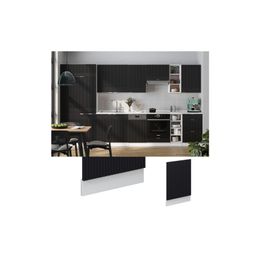VICCO Geschirrsp&uuml;lerblende Fame-Line Wei&szlig; Schwarz gestreift 45 cm ohne Arbeitsplatte