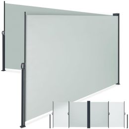 TecTake&reg; Doppel-Seitenmarkise, 180 x 600 cm, Schutz vor Sonne und Wind, ausziehbar, mit Aufrollmechanismus