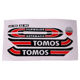 Aufklebersatz schwarz/rot/wei&szlig; 080010 f&uuml;r Tomos