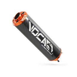 Endschalld&auml;mpfer VOCA Carbon - CNC Endkappe orange