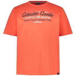 Herren Gro&szlig;e Gr&ouml;&szlig;en | Lerros T-Shirt mit Label-Print Farbe orange Gr&ouml;&szlig;e: 4XL